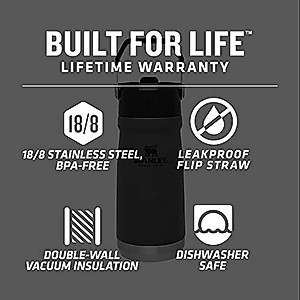 Stanley IceFlow Stainless Steel Water Jug with Straw, Vacuum Insulated Water Bottle for Home and Office, Reusable Tumbler with Straw Leakproof Flip, 17 ounces