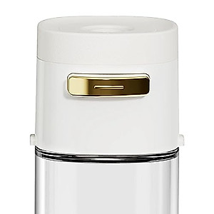 ＫＬＫＣＭＳ Pepper Container, Seasoning Shaker, Push Type Salts Control Bottle Seasoning Jar, Ration Spice Dispenser for Camp, Kitchen, Salts, Spice, Sugar, White