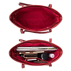 Montana West Tote Bags Large Leather Purses and Handbags for Women Top Handle Shoulder Satchel Hobo Bags MWC-028RD