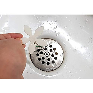 MauSong Hair Wig Drain Catcher Shower, Bathtub, Kitchen Sink, Flower Shape Stainless Steel Filter Chain Hook Strainer Disposable Anti-Blocking, Remover Snare Anchor Cover Protectors