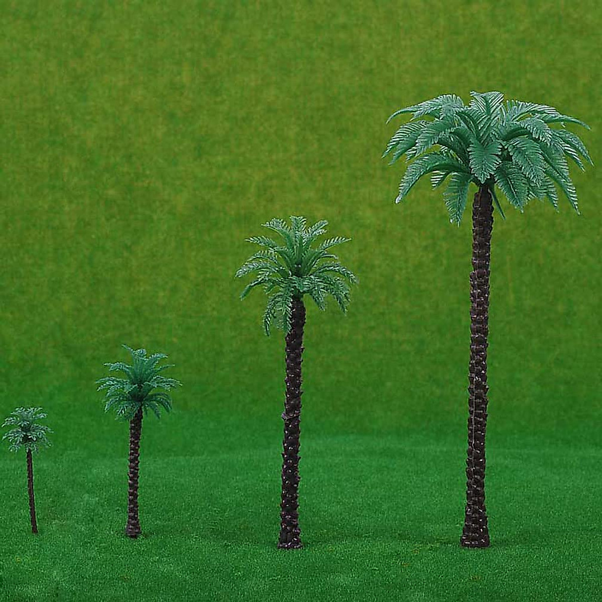 10 Pcs Miniature Coconut Trees Plastic Palm Tree Scenery Model for DIY Craft Projects Train Railways Architecture Landscape