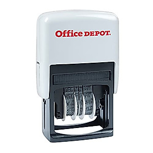 Office Depot Self-Inking Dater with Extra Pad, Black Ink, 032534