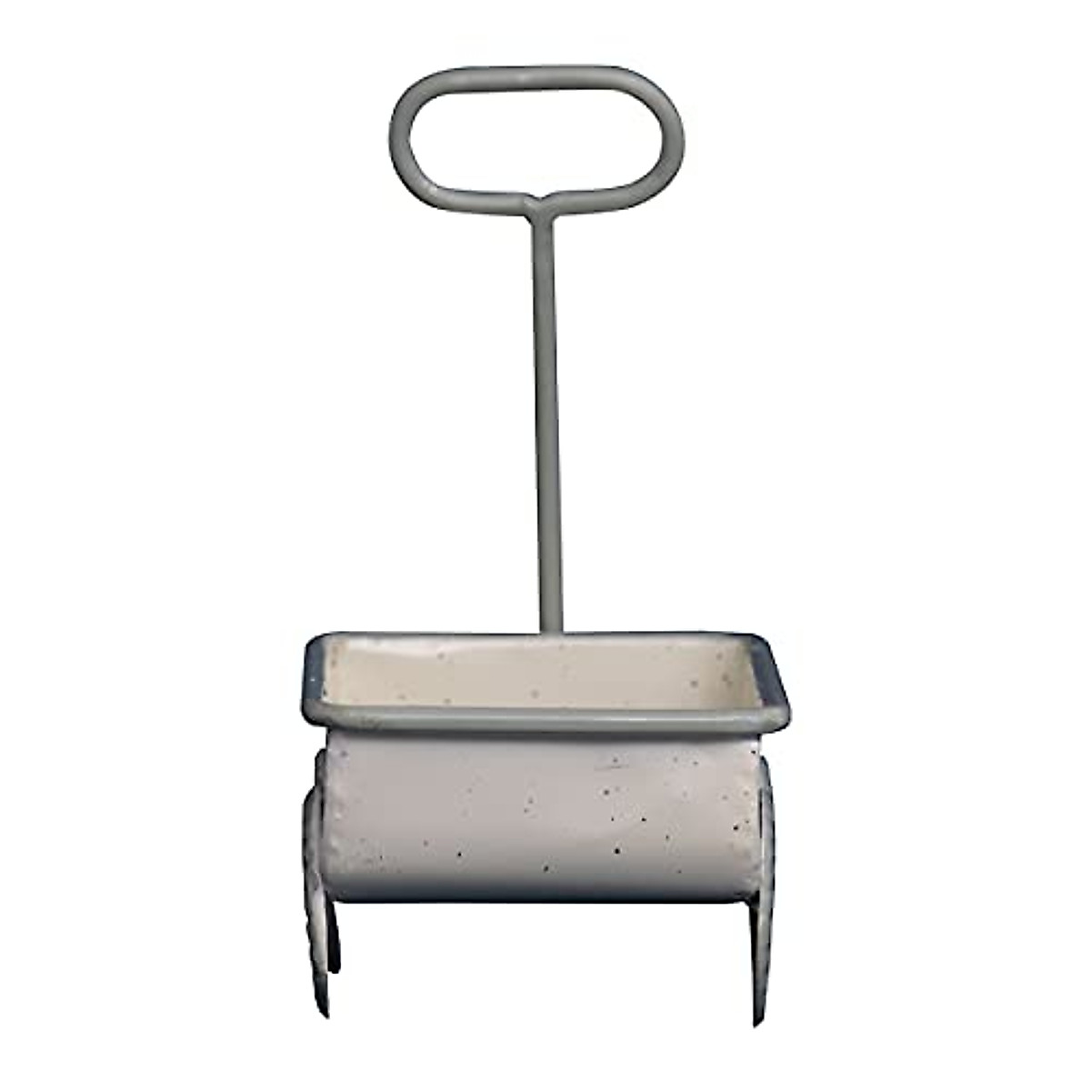 Foreside Home & Garden White Rustic Antique Gray Metal Wagon Soap Dish