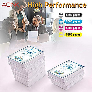AQINK 508X Toner Combo Replacement for 508A CF360X 508X CF360X CF361X CF362X CF363X 508A Toner Cartridge fits for Enterprise M553N M553DN M553X M533 M552DN M577dn M577Z M577 Printers (4PK/BCMY)