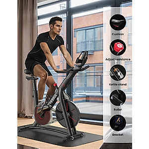Yesoul S3 Black Exercise Bike For Home Smart White Cycling Bike Magnetic Resistance For Gym Electric Stationary Bike Bluetooth Heart Rate For Women Apartment Workout Bike For Fitness