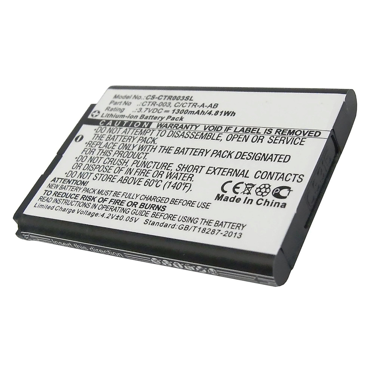 Battery for Nintendo 2DS XL, 3DS, CTR-001, JAN-001, MIN-CTR-001,