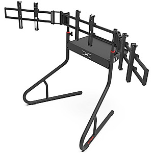 Extreme Sim Racing Triple Screen Tv Stand Add-on Upgrade With Back Tray - Fits almost all Sim Racing Rigs in the Market - Suitable for TV sizes up to 3 x 37"