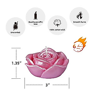 Zest Candle 12-Piece Folding Candles, 3-Inch, Pink Rose