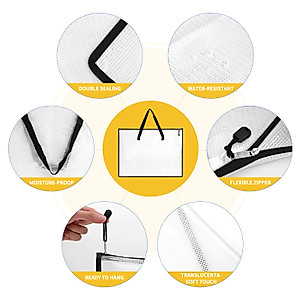 EOOUT 4pcs 19x25 Inches Art Portfolio Bags, Portfolio Folder for Artwork, Posters Storage Bag with Zipper and Handle Mesh Folder Organizers for Poster, Scrapbook, Keepsake and Bulletin Board