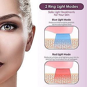 Electric Facial Cleansing Brush with 3 Operating Modes & 5 Replaceable Face Scrub Brush Heads, Waterproof Cleanser Remove Dirt, Oil, Makeup Residue, USB Rechargeable Facial Exfoliator & Massager (J02)