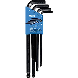 Eklind 13222 Ball-Hex L-Key allen wrench Combo- Inch / MM (2 sets 22pc), 22-piece set