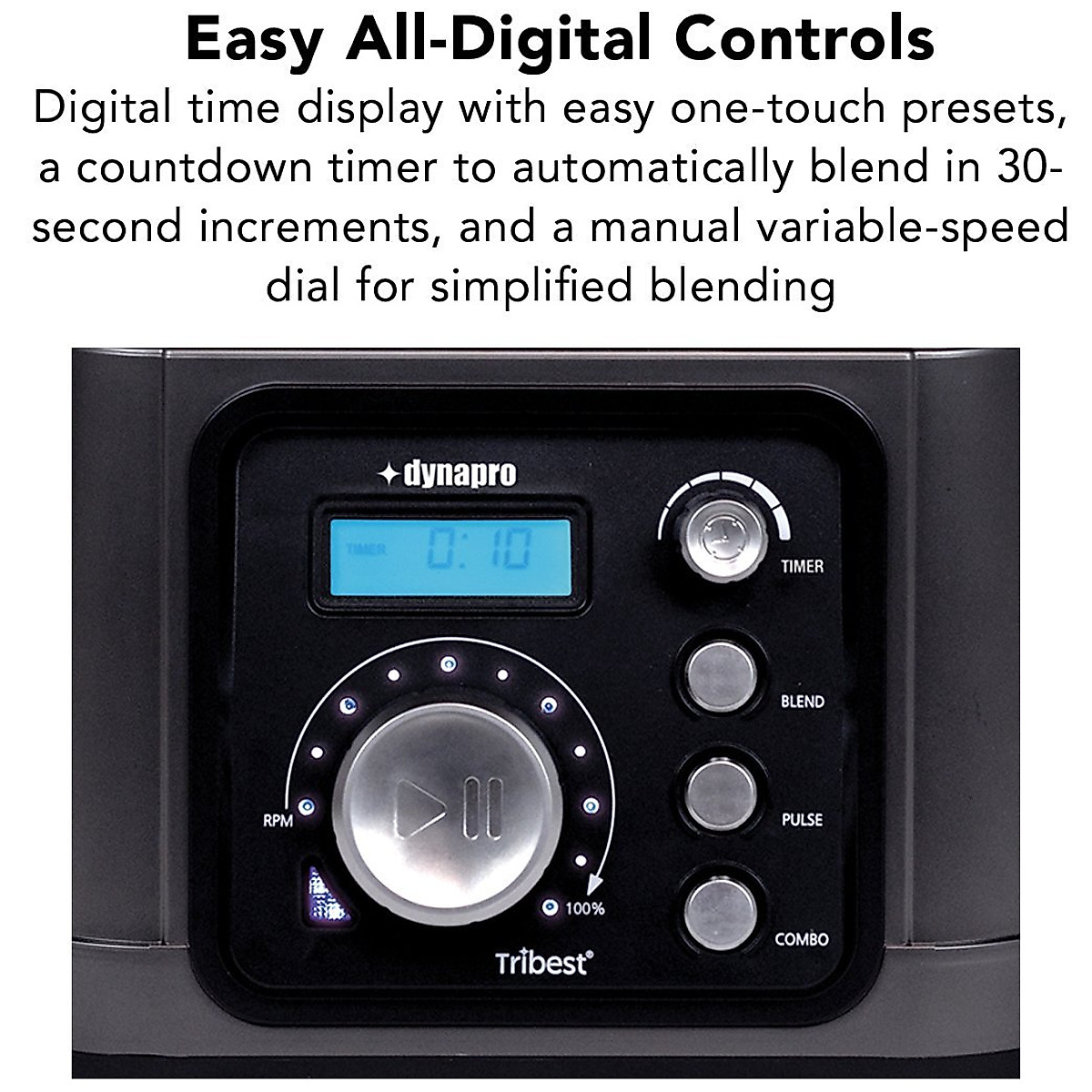 Tribest Dynapro DPS-1050A-B Commercial Antioxidation Vacuum Blender