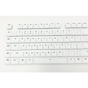 forG915 Complete Set of 87 keycaps to Replace Logitech G915/G913/G815/G813 TKL RGB Mechanical Gaming Keyboard(G915 White 109 Keys)