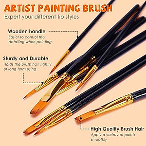 Canvases for Painting, Painting Supplies with 20 Cotton Canvas Panels, 4x4, 5x7, 8x10, 9x12, 11x14 inches (2 of Each), with 24 Acrylic Paints, 10 Brushes, Painting Canvas Set for Multimedia