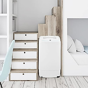 COMFEE’ Portable Washing Machine, 0.9 Cu.ft Compact Washer With LED Display, 5 Wash Cycles, 2 Built-in Rollers, Space Saving Full-Automatic Washer, Ideal for RV/Dorm/Apartment, Ivory White