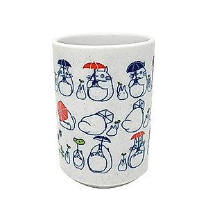 Benelic My Neighbor Totoro Dondoko Dance Large Japanese Teacup - Official Studio Ghibli Merchandise,12 ounces