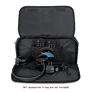 NAVISKAUTO Universal Business Messenger Bag Shoulder Bag for 10.1 inch Dual Portable DVD Player, Laptop and Tablet-Black (10.1 inch)