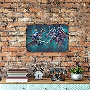 Captain vs. Tyranid Prime physical culture Poster Signs 8 x 12 Inch Decor Funny Chic Art Wall Decort Home Yard Signs Bar Hotel Cafe Pub Indoor Outdoor restauran
