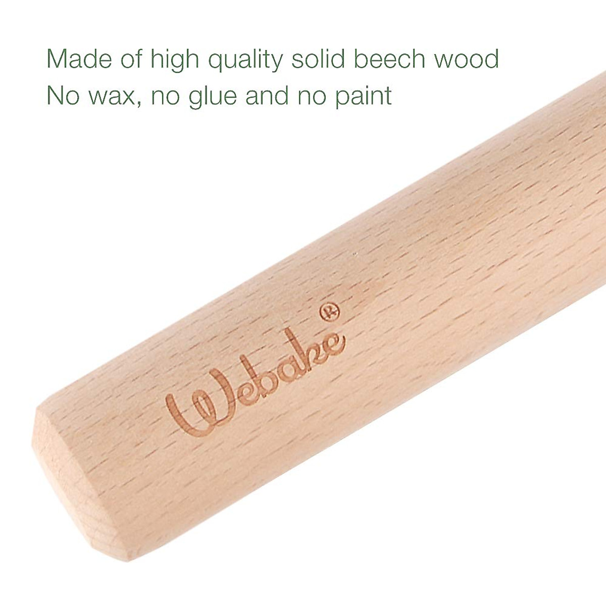 Webake Tart Tamper Wood Pastry Tart Tamper with Rolling Pin for Baking, Great Mini Cheesecake Pan Tool