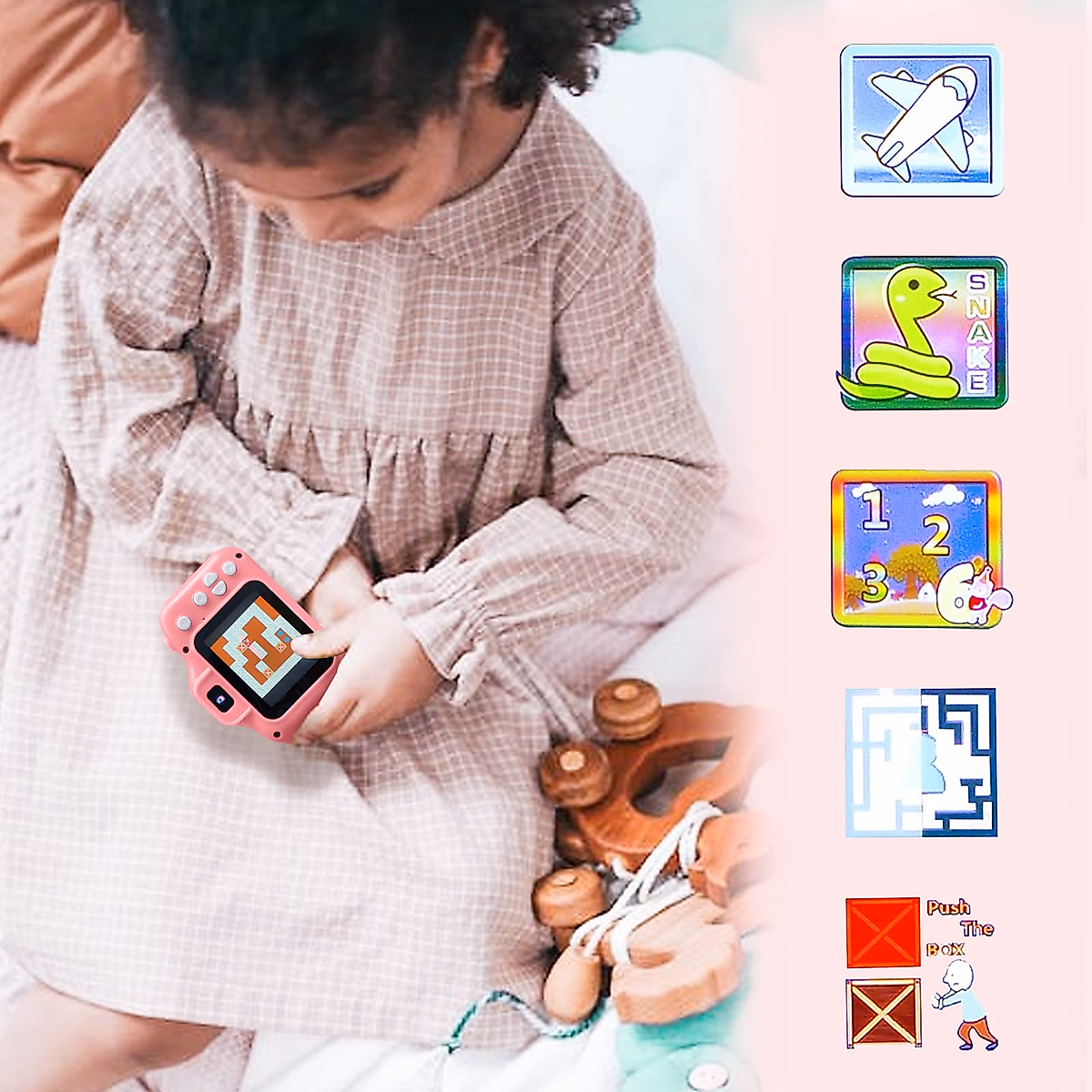 Gqez Upgrade Kids Selfie Camera,Kids Camera for 3-9 Years Old Girls,Children’s Digital Dual Camera Portable Toys for 3 4 5 6 7 8 9 Year Old Girls and Boys Christmas Birthday Gifts with 32GB SD Card…