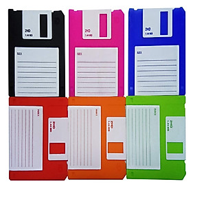 Floppy Disk Retro Silicone Drink Coaster-Floppy Disk, A Set of 6 for Desktop Protection and Prevent Furniture Damage, Small to-Do Notepad