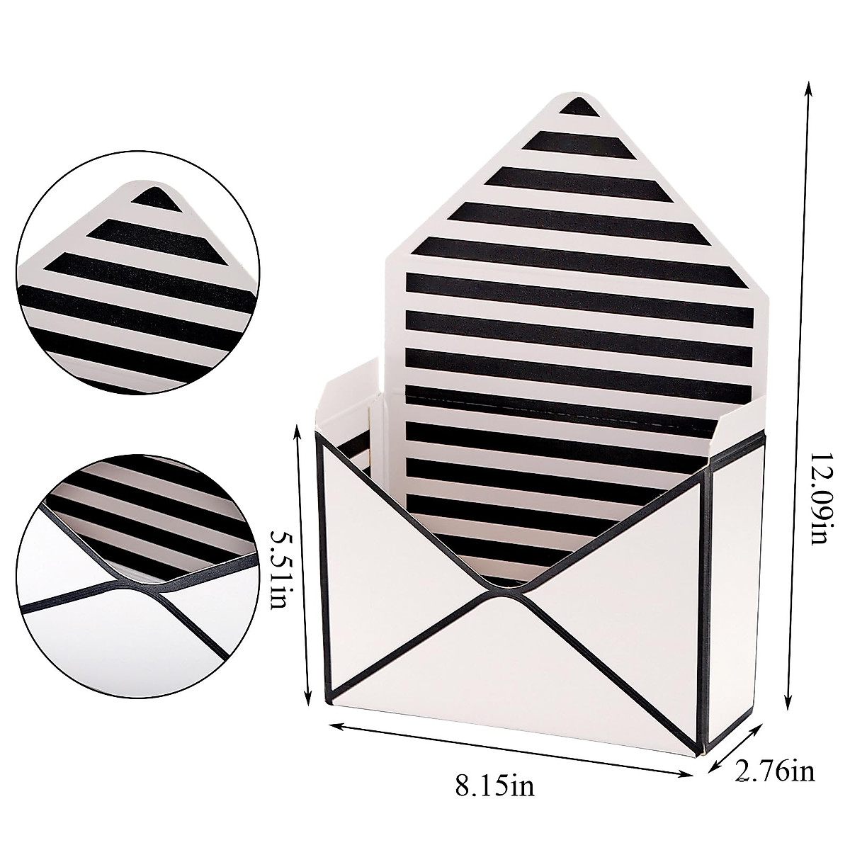 Elsjoy Set of 10 Florist Bouquet Envelope Boxes, 10 Styles Flower Bouquet Packaging Gift Paper Boxes for Wedding, Party, Birthday, Mother's Day