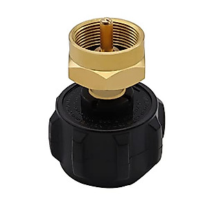 Taiss Propane Refill Adapter, Gas Tank Adapter, QCC1 Regulator Gas Brass Cylinder Tank Connector, Fits 1 lb Disposable Cylinders, Fills 1 lb Bottles from 20 lb Tank Propane Cylinder Connector.