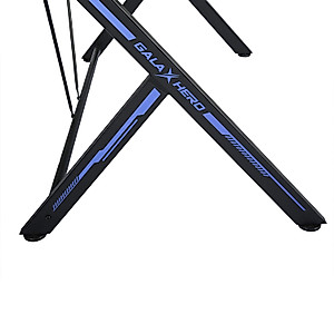 FurnitureR 45.3'' Gaming Desk Black Computer Desk with Cup Holder and Headphone Hook Modern Gamer Workstation Game Table, 45.3 x 29.2 x 30.4 in