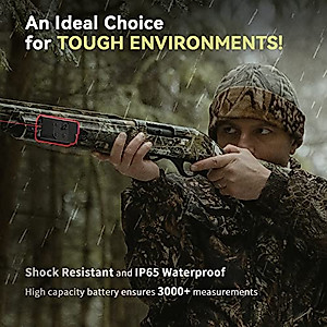 LK01 Auxiliary Ballistic Smart Laser Range Finder, 1200M External Laser Rangefinder with ± 0.5m Accurate, IP65, Compatible with Picatinny Rails, Works with MILESEEY TNV10 Thermal Monocular