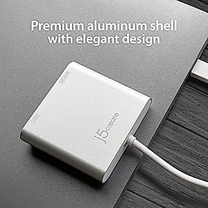 j5create USB to HDMI Adapter - Dual HDMI USB 3.0 Multi-Monitor Cable | 4K + 1080p | Compatible with Windows and macOS (JUA365)