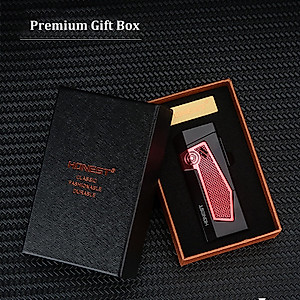 Torch Lighters, Quad 4 Jet Flame Torch Lighter with Fluid View Window, Refillable Butane Lighter Windproof Lighter for Candle, Grill, Fireworks, Camping (Butane Gas Not Included)