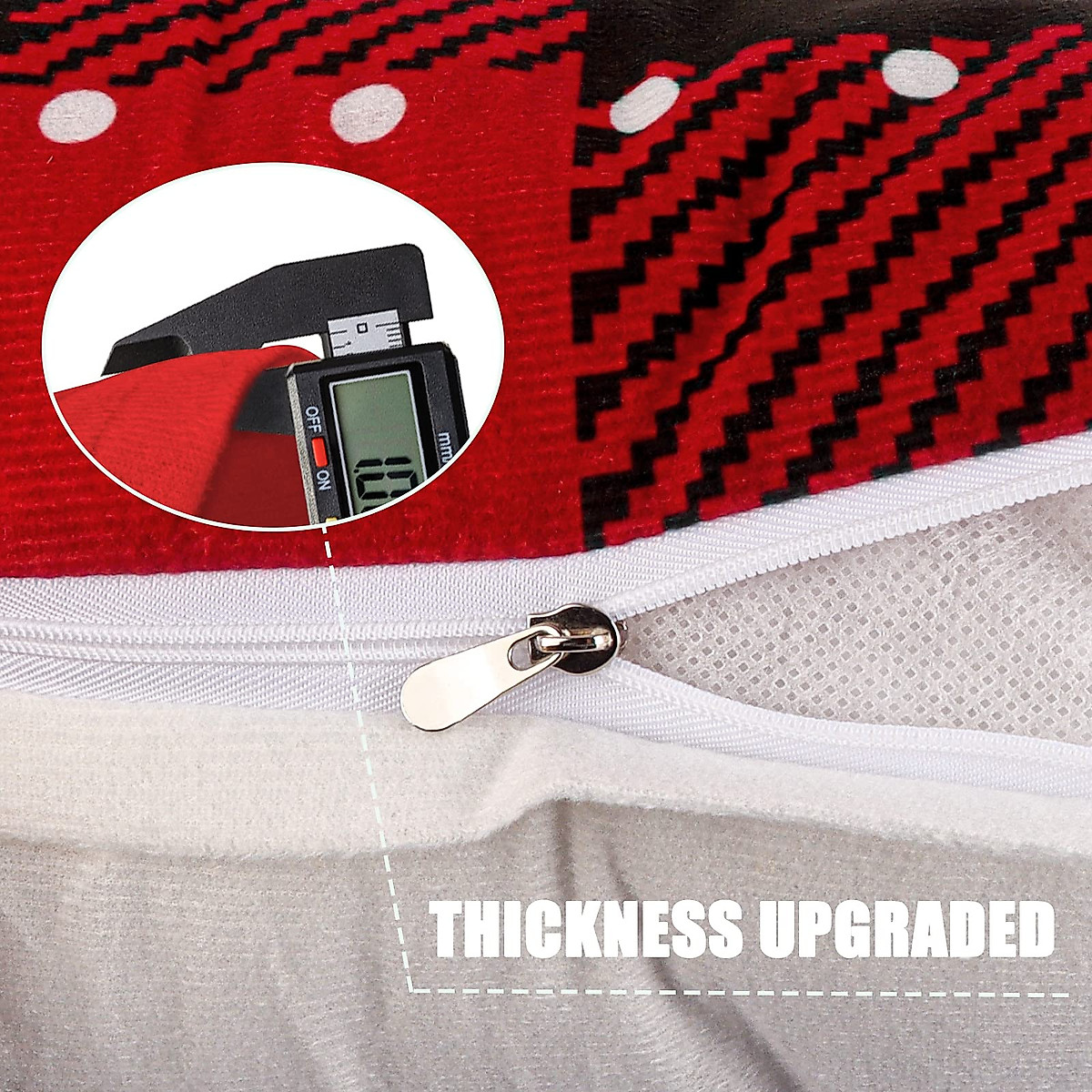 Christmas Pillow Covers 18x18 Set of 4 Winter Throw Pillow Covers Holiday Buffalo Plaid Pillow Covers Merry Christmas Pillows for Couch Sofa Home Decor Xmas Cushion Covers Indoor Decor Thicker