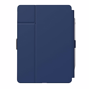 Speck Balance Folio Case for iPad 10.2 Inch (2019-2021) - Drop & Camera Protection, Slim Multi Range Stand, Apple Pencil Holder - Arcadia Navy/Moody Grey