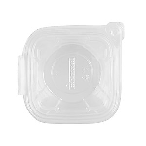 Restaurantware Tamper Tek 8 Ounce Snack Containers 100 Durable Deli Containers - Tamper-Evident Lid Disposable Clear PET Round Containers With Lid For Takeout And Delivery Orders