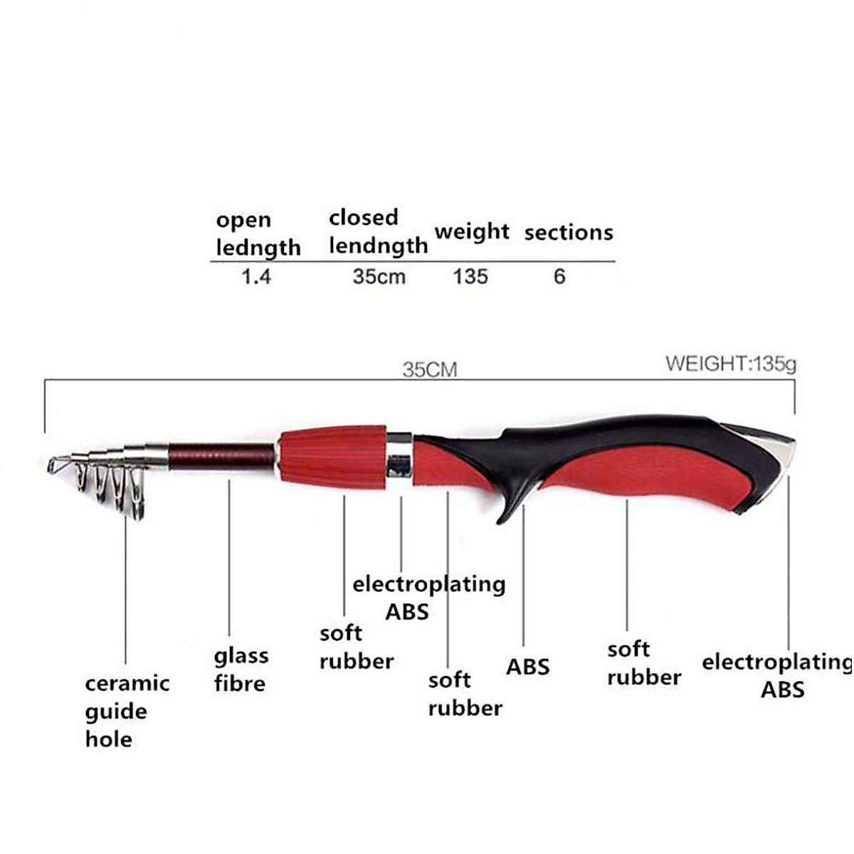 sundan Portable Telescopic Fishing Rod and Reel Set Casting Fishing Rods Carbon Ultra Light Rod with Small Spinning Reels Fishing Tackle Set