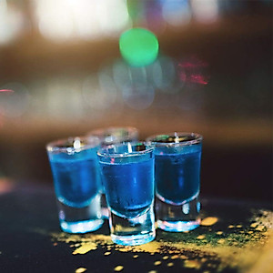 YULEER Shot Glass, 1-Ounce Whiskey Glass Set, Clear Heavy Base Shot Glasses Set of 18