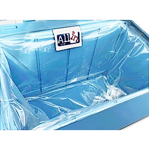 Plastic Cooler Liner – BPA Free Cooler Liner – 2XL Liners Fit 100 QT to 160 QT Coolers – 2 Large Liners Fit 60QT to 95QT Coolers – 2 Bucket Liner Fit 5 or 6 Gallon Buckets by Allinliner (6 Pack)