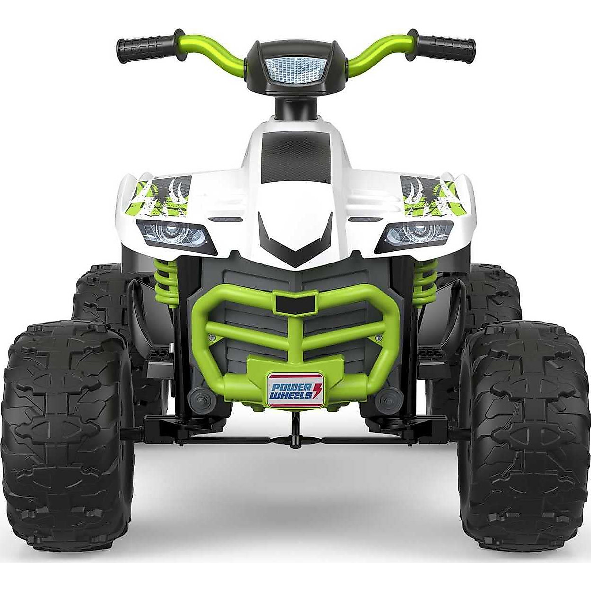 Power Wheels Racing ATV Ride-On Battery Powered Vehicle with Multi-Terrain Traction for Preschool Kids Ages 3+ Years, Silver​