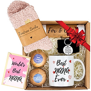 BECTA DESIGN Nana Gifts Box for Birthday, Christmas Gifts,Gift Ideas for Grandma Best Grandma Ever Presents for Grandmother,Granny, Day,Thoughtful Gift Baskets from Grandson,Granddaughter