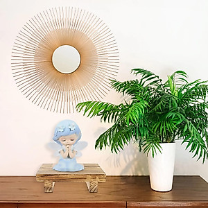 LUOZZY Wood Step Stool Portable Rectangle Bed Stool Small Step Ladder for Kitchen & Bathroom Foot Rest Stool Under Desk