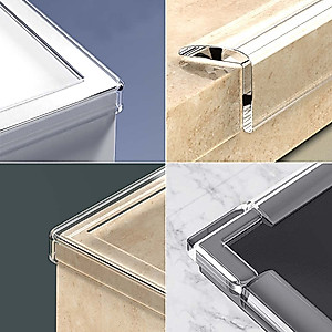Baby proofing Corner Guards,Clear Edge Protector Strip with Upgraded Pre-Taped Strong Adhesive,for Sharp Corners of Cabinets, Tables, Drawers (19.6ft Edge + 8 Corners)