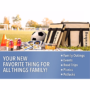 Boxiebag THE ORIGINAL (3-Pack) Collapsible Reusable Insulated Grocery Bag/Box - Stackable Heavy Duty Everyday Tote Bag - Folds Flat - Durable - Versatile - Innovative