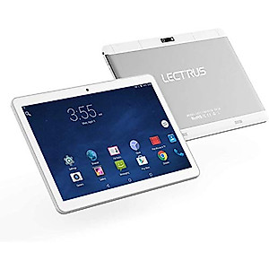 Lectrus 10 inch Android 10.0 Tablet with Quad-Core Processor, 32GB Storage, Dual Cameras & Speakers, 1280x800 IPS Full Display, WiFi, Bluetooth, Google Certified, USB C, Silver