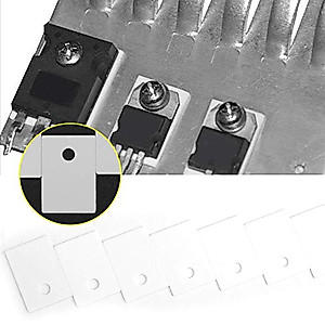 Fafeicy 100PCS TO-220 Alumina Ceramic Insulating Sheet Ceramic Sheet 3.2mm Hole MOS Transistor IGBT Cooling Pad Used in Coal Mining, Conveying Systems, Milling Systems