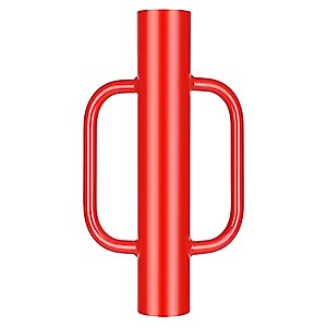 Gtongoko 12LB T Post Driver with Handles Heavy Duty Fence Post Driver Post Pounder for T-Posts，U Channel，Metal Post and Sign Post Pole Driver Tool,17 Inch Red