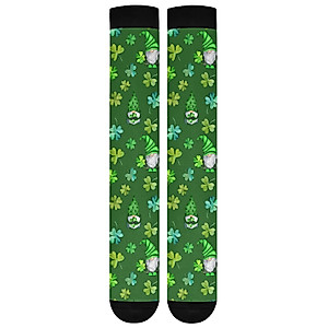 JUNZAN St Patrick Day Gnomes Compression Socks for Women & Men Circulation Long Socks for Running Cycling Athletic Nurse