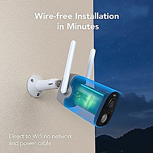 NETVUE Security Camera Wireless Outdoor Combination USB Solar Panel Suit, 2K Color Night Vision AI Motion Detection IP65 Weatherproof Spotlight Siren Alarm Cloud/SD Storage