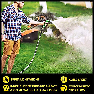 Bionic Steel PRO Garden Hose - 304 Stainless Steel Metal 75 Foot Garden Hose – Heavy Duty Garden Hose Lightweight, Kink-Free, Stronger Than Ever with Brass Fittings and On/Off Valve – 2021 Model