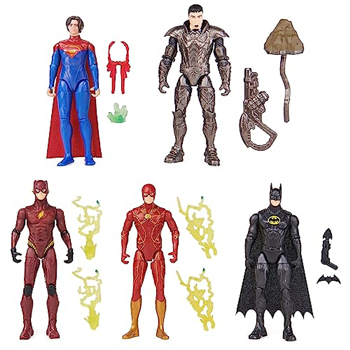 DC Comics, The Flash Ultimate Figure Set (Amazon Exclusive), 5 Action Figures with Accessories, 4-inch Collectible Kids Toys for Boys and Girls 3+
