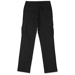 Amazon Essentials Men's Straight-Fit Stretch Cargo Pant (Available in Big & Tall), Black, 28W x 32L